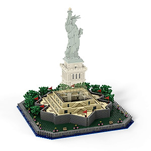 VONADO Base for Architectural Statue of Liberty Building Blocks, MOC 49317 Model Building Bricks Kit Stand for Gifts, Building Set Toy for Party Birthday and Holiday(2677Pieces)