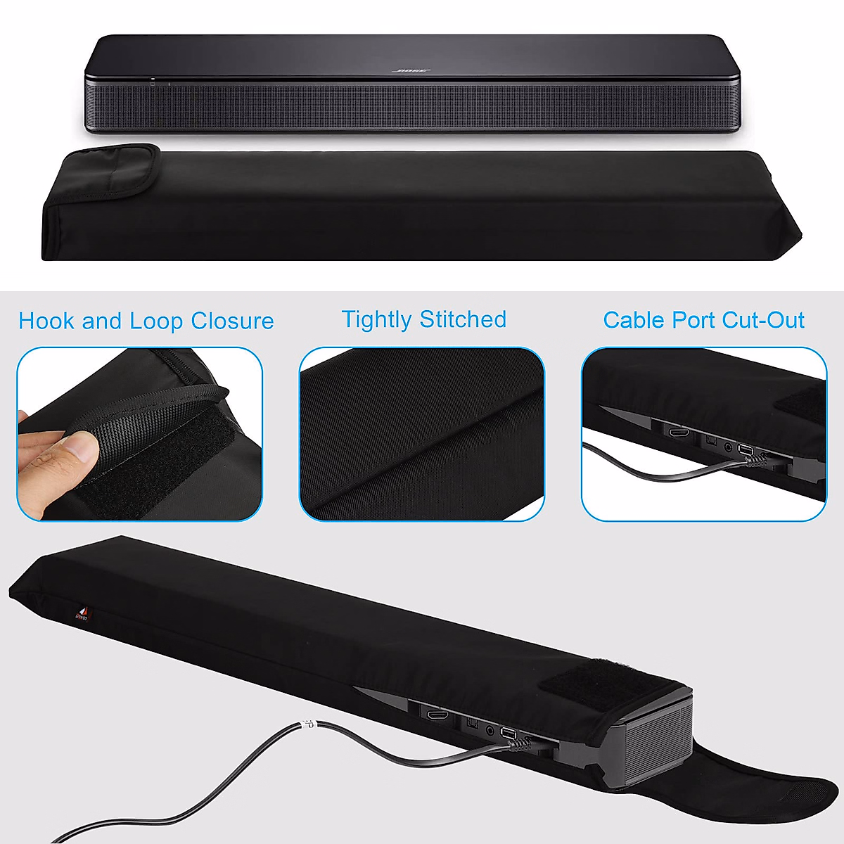 TXEsign Dust Cover Protective Case Compatible with Bose TV Speaker Soundbar Model 431974, Bose TV Speaker Soundbar Slipcover Speaker Case Dust Case Storage Sleeve Protective Cover