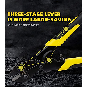 DOWELL 8" Bolt Cutter, Small Mini Bolt Cutter for Wire with Soft Rubber Grip, Chrome Molybdenum Steel Blade (8")