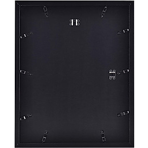 skyDrama Black 16x20 Picture Frames matted to 11x14 Photos, Polystyrene Glass for Wall Hanging-2 Sets.