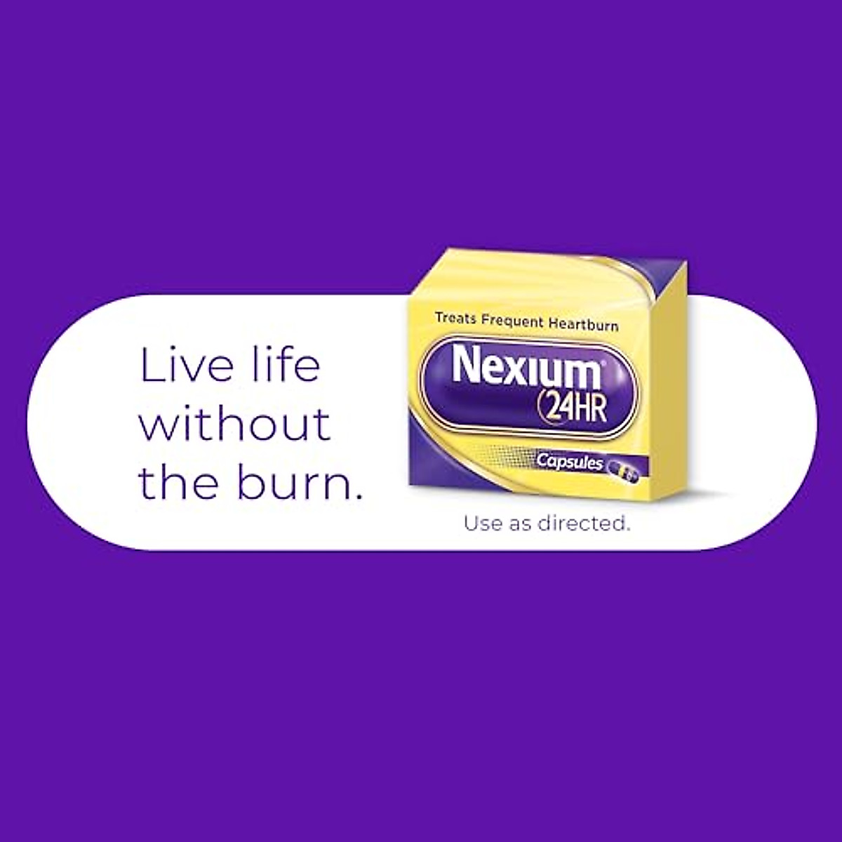 Nexium 24HR Acid Reducer Heartburn Relief Capsules for All-Day and All-Night Protection from Frequent Heartburn, Heartburn Medicine with Esomeprazole Magnesium - 14 Count