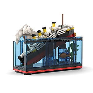 MIKEMENG 247pcs MOC RMS Cruise Sank Titanic Break in Half Toy Building BlocksWith Case Building Blocks Ship Boat Kits Model Construcrion Sets…