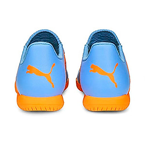 PUMA Future Play Indoor Training (Little Kid/Big Kid) Blue Glimmer/Puma White/Ultra Orange 4 Big Kid M