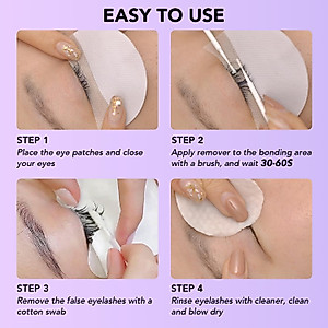 SUMFORMI Eyelash Extension Remover Cream Lash Remover 30-60s Fast and Safe Dissolve -10g Lash Glue Remover Cream Low Irritation Cream for Sensitive Skin Professional Use Only Eyelash Remover