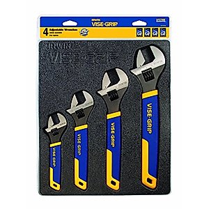 IRWIN VISE-GRIP Adjustable Wrench Set, SAE/MM, 4-Piece (2078706)