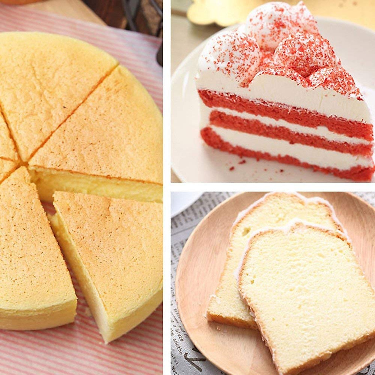 Hofumix Cake Cutter Slicer Leveler Cake Layer Cutter Adjustable Baking Kits 2-Wire Layer DIY Cake Knives Fixator Tools Bread Slice Cut Guide Stratification Auxiliary Kitchen Accessoires 3 Pack