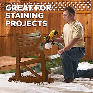 Wagner Spraytech 0518080 Control Spray Max HVLP Paint or Stain Sprayer, Complete Adjustability for Decks, Cabinets, Furniture and Woodworking, Extra Container Included, Yellow/Black