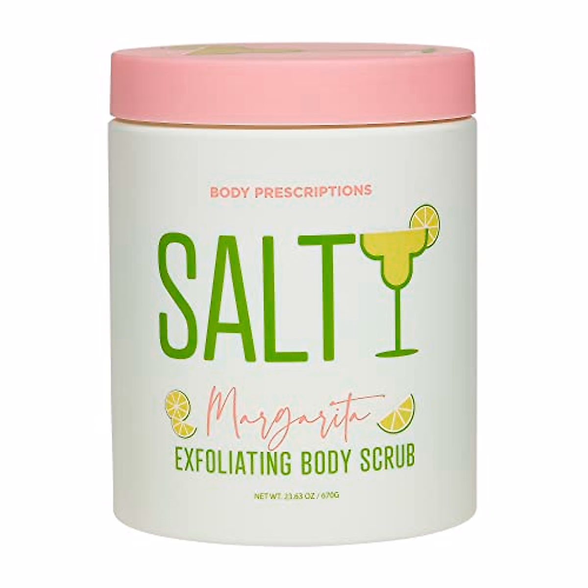 Body Prescriptions Exfoliating Body Scrub | 21.16 Oz Body Cleanser Infused with Margarita | Daily Body Wash for Nourished and Ultra Smooth Skin, Salty"