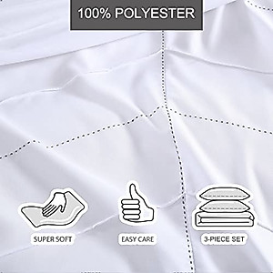 City Scene Courtney Comforter Set, King, White