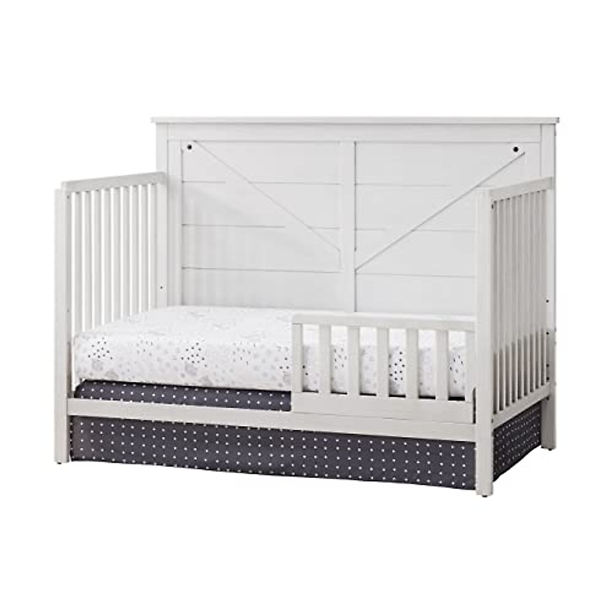 Oxford Baby Montauk Crib to Toddler Bed Guard Rail Conversion Kit, Barn White, GreenGuard Gold Certified