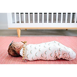 Copper Pearl Large Premium Knit Baby Swaddle Receiving Blanket Rainbows Daydream