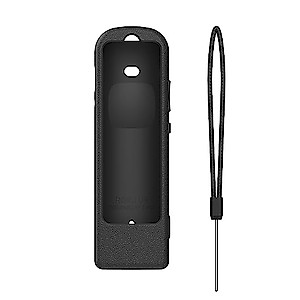 Silicone Remote Case for Roku Voice Remote Pro/RCS01R Universal Shockproof Protective Cover for Roku Ultra(2022/2021/2020/2019) Sleeve Skin with Lanyard for Roku Streaming Stick 4K+ Remote(Black)