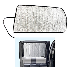 Side Window Rear Seat 2nd Row Sunshade for 2017 2018 2019 2020 2021 2022 Ford Super Duty F-250 F-350 F250 F350 - Super Crew Cab 4Dr 4Door - XL XLT Lariat King Ranch, Platinum Pickup (2pcs)