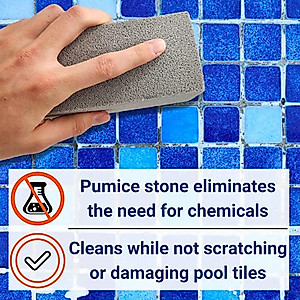 US Pumice, Pool Cleaning Blok, PB-12, Pumie PoolStone, Pumice Stone for Pools & Spa Tile, Grout & Concrete Cleaning (2)