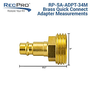RecPro RV Exterior Spray Port Hook-Up Connector | Optional Hose with Sprayer or Quick Connector | RV Exterior Shower Port (Black, Quick Connector)