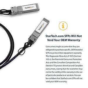 StarTech.com Cisco SFP-H10GB-CU3M Compatible 3m 10G SFP+ to SFP+ Direct Attach Cable Twinax - 10GbE SFP+ Copper DAC 10 Gbps Low Power Passive Transceiver Module DAC Firepower ASR920 (SFPCMM3M)