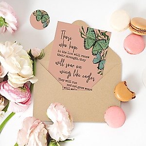 Whaline 40 Pack Christian Greeting Cards Bible Verse Floral Decorative Gift Cards with Envelopes & Stickers Blank Note Cards Assortment for Baby Shower Birthday Party Supplies