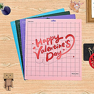 REALIKE Variety Cutting Mat for Cricut Maker 3/Maker/Explore 3/Air 2/Air/One,StandardGrip/LightGrip/StrongGrip/FabricGrip Multiple Adhesive 12x12 inch Cricket Cut Mats for Cricut 5 Pack