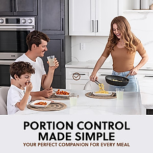 FAMHH 8 Inch Appetizer Plates Set with Dipping Cups for Serving, Desserts, Salads – Chip-Resistant, Porcelain, Rectangular Dinner Plates – Free of Plastic & Lead – 6 Small, White Dinner Plates & Cups