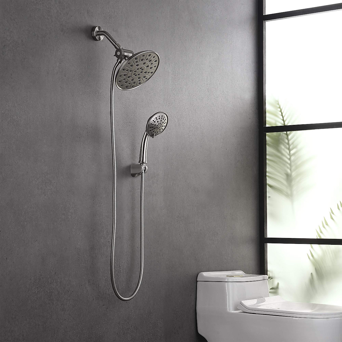 AMAZING FORCE Rainfall Shower Head Combo, Shower Wand,High Pressure Shower Head and 3-Setting Handheld Shower Head with Anti-Clogging Nozzles and Adjustable Solid Ball Joint 1.8 GPM