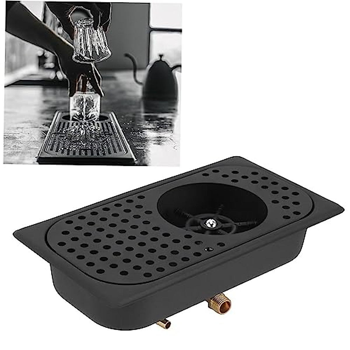 Commercial Stainless Steel Glass Rinser - Cup Washing Machine with High Pressure Spray for Bar Restaurant and Home Use - G1/2 Male Thread - Drinkware Cleaning Equipment