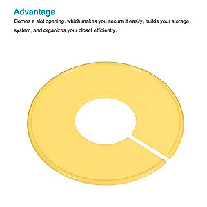 PATIKIL Clothes Dividers 10 Pack Blank Clothing Rack Size Sorting Reusable Wardrobe Round Hanger Separator, Yellow