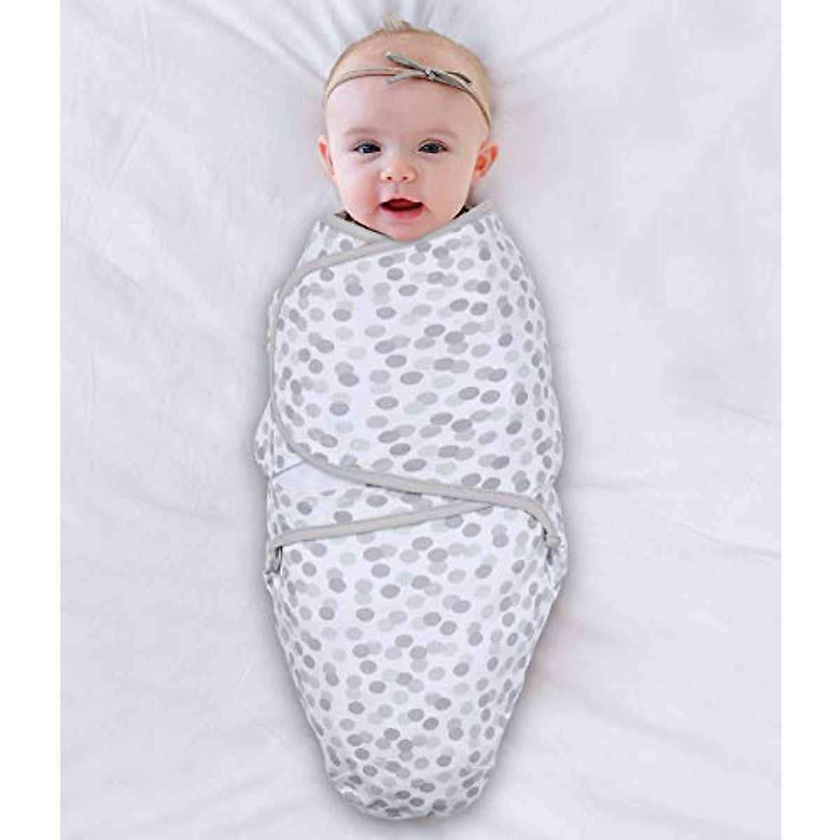 The Peanutshell Baby Swaddle Blankets for Boys or Girls, Grey Safari Animals & Stars, 3 Pack Wrap Set (Small/Medium)