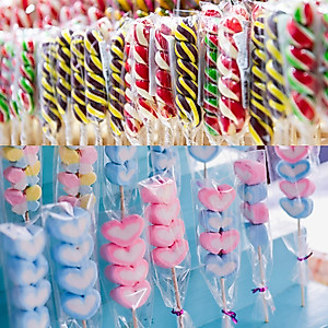 Pretzel Rod Bags, 2x10Inches 200PCs Pretzel Stick Bags, Pretzels Individual Bags with Ties