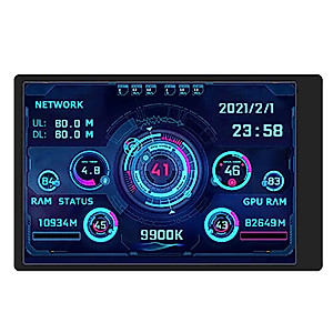 Display Screen, USB Simple Installation Mini Monitor Various Modes IPS Full View for Working