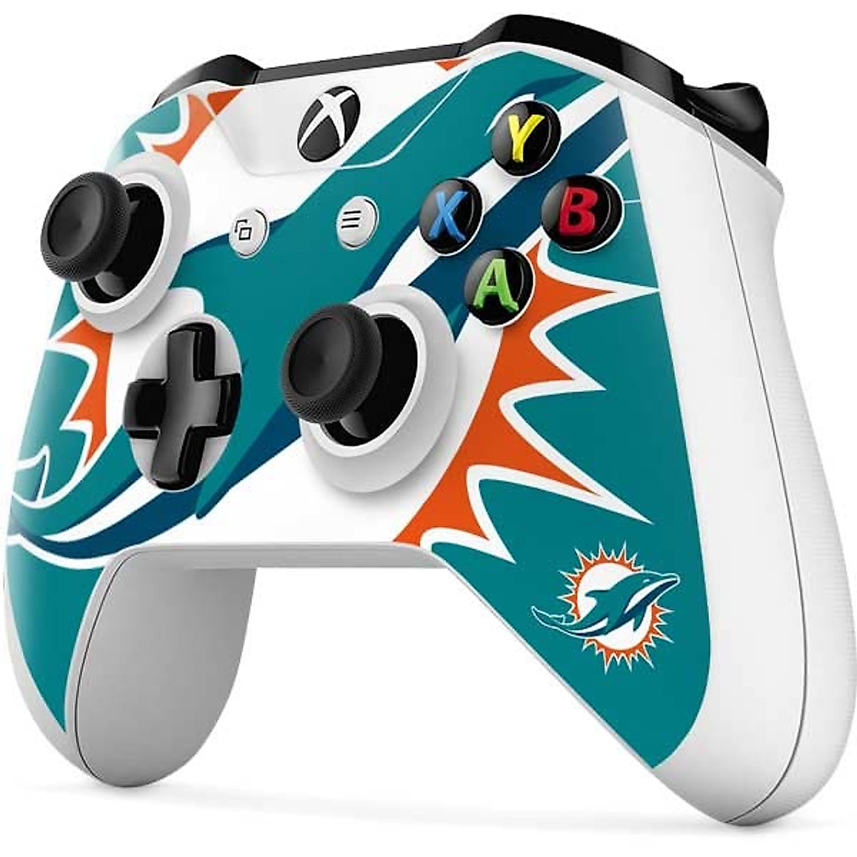 Skinit Decal Gaming Skin compatible with Xbox One S Controller - Officially Licensed NFL Miami Dolphins Large Logo Design