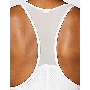 Under Armour Women's HeatGear Armour Racer Tank , White (100)/Metallic Silver , Small
