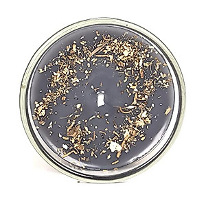 Banish & Protect Black Spell Candle | Patchouli Infused, Topped with Angelica Root | Lemurian Moon Soy Candle for Spells & Rituals