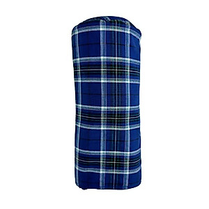 Sunfish Tartan Golf Headcover Set Blue Plaid - Driver, Fairway, Hybrid