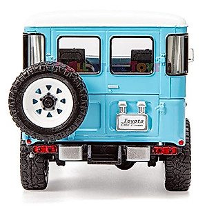 All Star Toys Toyota Land Cruiser FJ40 Sky Blue with Custom Off-Road Wheels 1/24 Diecast Model by Motormax 79323 Exclusive FJ Cruiser J40