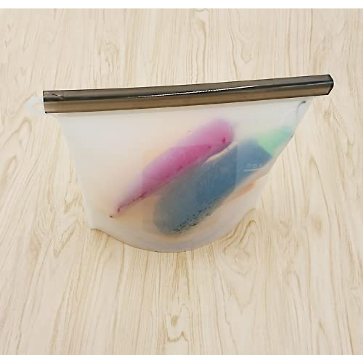 Reusable Silicone Food Storage Bags 4 Pack 500ML/16oz, Sandwich Containers, Stand Up Freezer and Fridge Storage, Microwavable, Dishwasher Friendly, kitchen Organization Silicone Reusable Bags