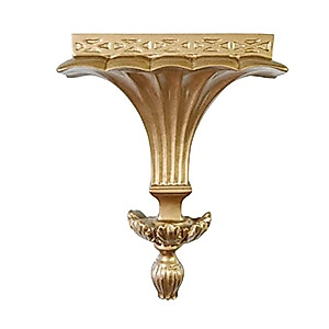 Gralara Wall Mounted Floating Shelves, Flower Pot Stand, Wall Organizer Shelf for Living Room Decoration, Aureate