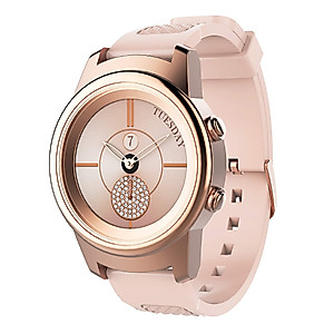 3Plus Callie Hybrid SmartWatch for Women, 30+ Day Battery | Heart Rate Monitor, Pedometer, TFT Vibrant Display, Sleep Tracker, Calorie/Step Counter, Music Controls, for iPhone and Android | Rose Gold, One Size