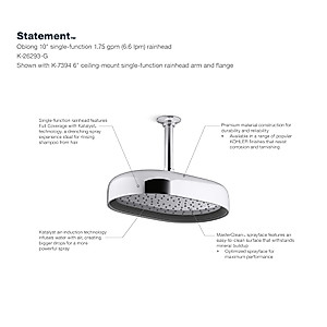 STATEMENT™ 1F 12" OBLG RAINHEAD G