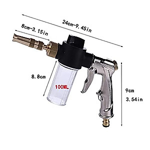 SLATIOM Flexible Magic Expandable Home Garden Water Hose High Pressure Car Wash Plastic Pipe with Foam Spray Gun (Color : 50ft)