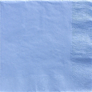 Amscan Pastel Blue 2-Ply Paper Dinner Napkin Big Party Pack, 50 Ct.