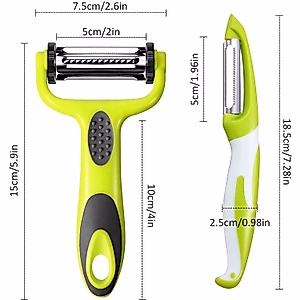 potato peeler,vegetable peeler,peelers for kitchen,potato peelers,3 in 1 and PP plastic Stainless Steel Peelers, with Ergonomic Non-Slip Handle & Sharp Blade, Good Durable (3PCS)