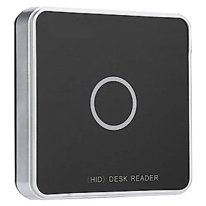 Desktop Reader UHF RFID, Fast Response Speed Sensitive Reading Distance Up to 50Cm, Circular LED Indicator, Built in Buzzer, 2Dbi Circular Polarization Antenna 12.5Dbm to 26Dbm