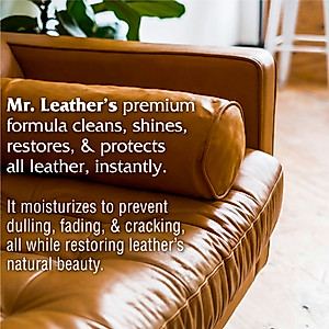 Mr. Leather Cleaner and Conditioner (16 oz) - Safe for All Leather & Vinyl - Hydrate and Shine with Water-Repellent Protection for Couches, Car Interior, Shoes, and Bags
