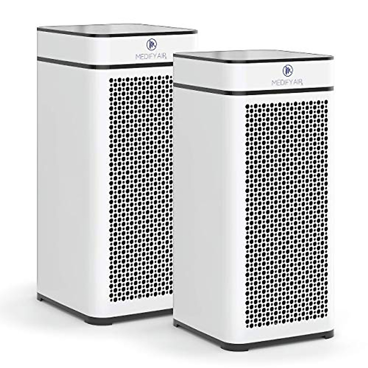 Medify MA-40-UV Air Purifier with True HEPA H14 Filter + UV Light | 840 sq ft Coverage | for Allergens, Wildfire Smoke, Dust, Odors, Pollen, Pets | Quiet 99.7% Removal to 0.1 Microns | White, 2-Pack