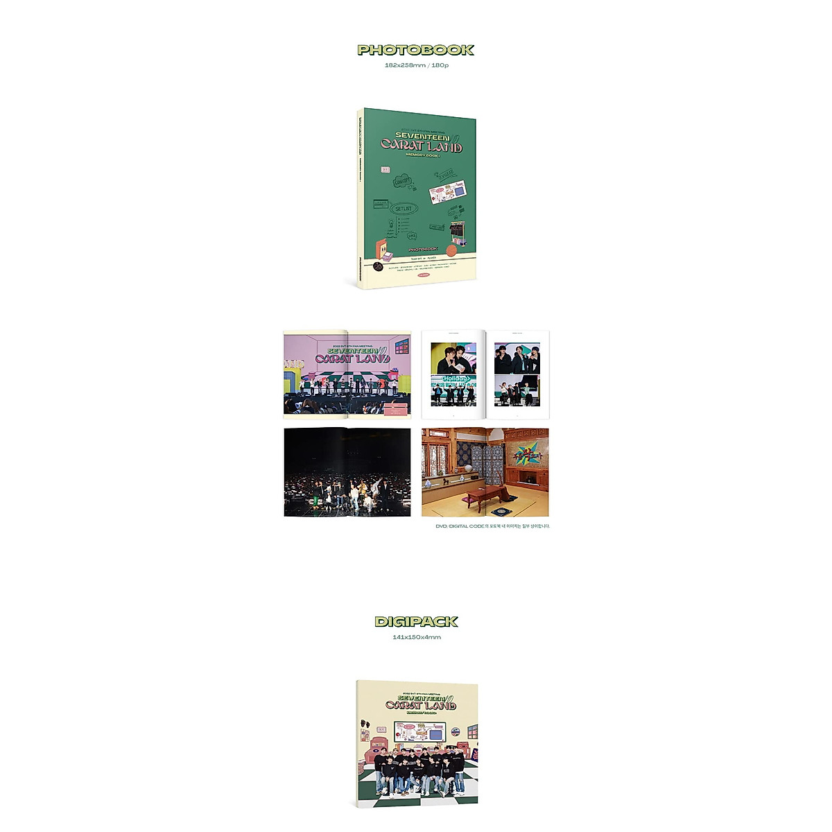 SEVENTEEN - 2022 SVT 6TH FAN MEETING 〈SEVENTEEN in CARAT LAND〉 MEMORY BOOK+DVD