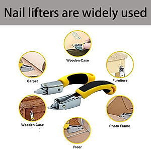 2 Pcs Staple Remover Tool Heavy Duty Staple Puller Upholstery Staple Remover for Remove Office School All Kinds of Nails from Furniture and Carpet