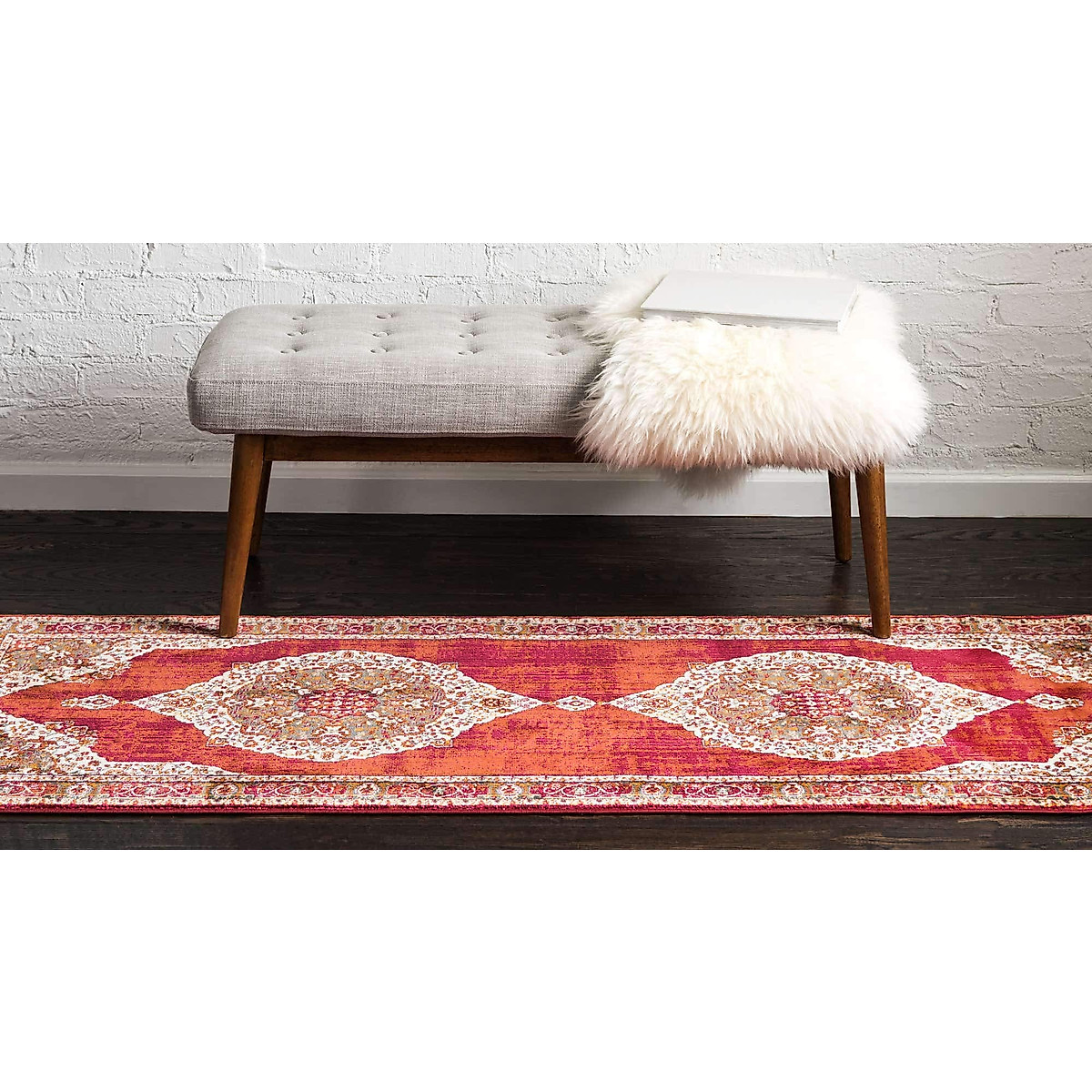 Unique Loom Baracoa Collection Area Rug - Regla (2' 2" x 6' 1" Runner, Red/ Green)