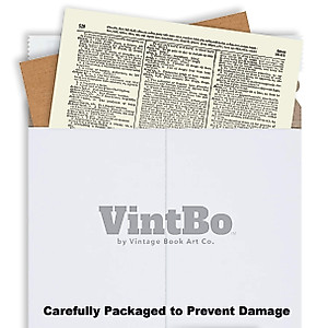 Giraffe In Suit Vintage Dictionary Art Print, Antique Wall Art Home Decor, Modern Boho Poster, Farmhouse Decoration Living Room Bedroom Office 8x10 Inches, Ready To Frame