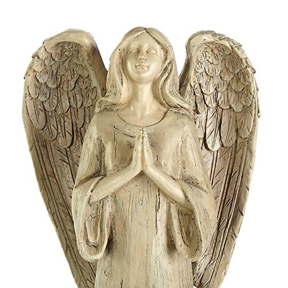 Ivy Home Resin Garden Statue Standing Praying Angel Garden Statuary for Outdoor Decor