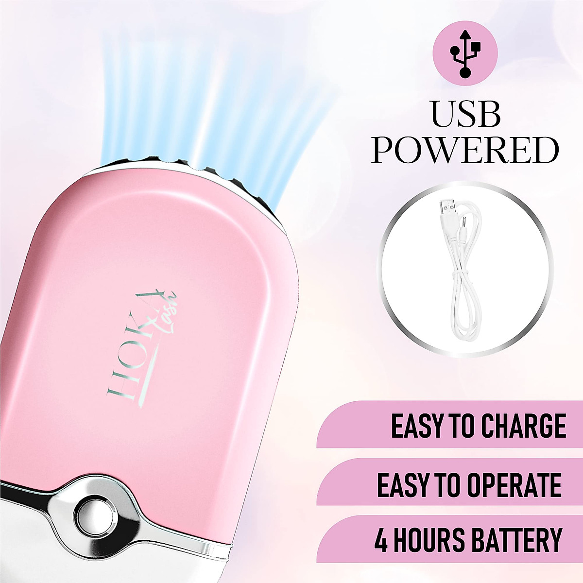 HOKA 2.0 Eyelash Extension Fan Eyelash Fan for Lash Extensions Portable Mini Fan for Eyelash Extension Lash Fan for Eyelash Extensions Lash Supplies Eyelash Extension Supplies Lash Dryer Eyelash